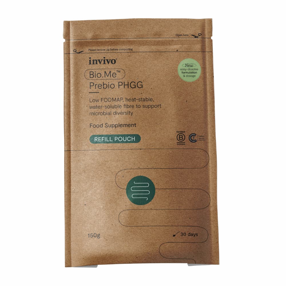 Bio.Me Prebio PHGG - 150g Pouch | Invivo Healthcare| SuppHub ...